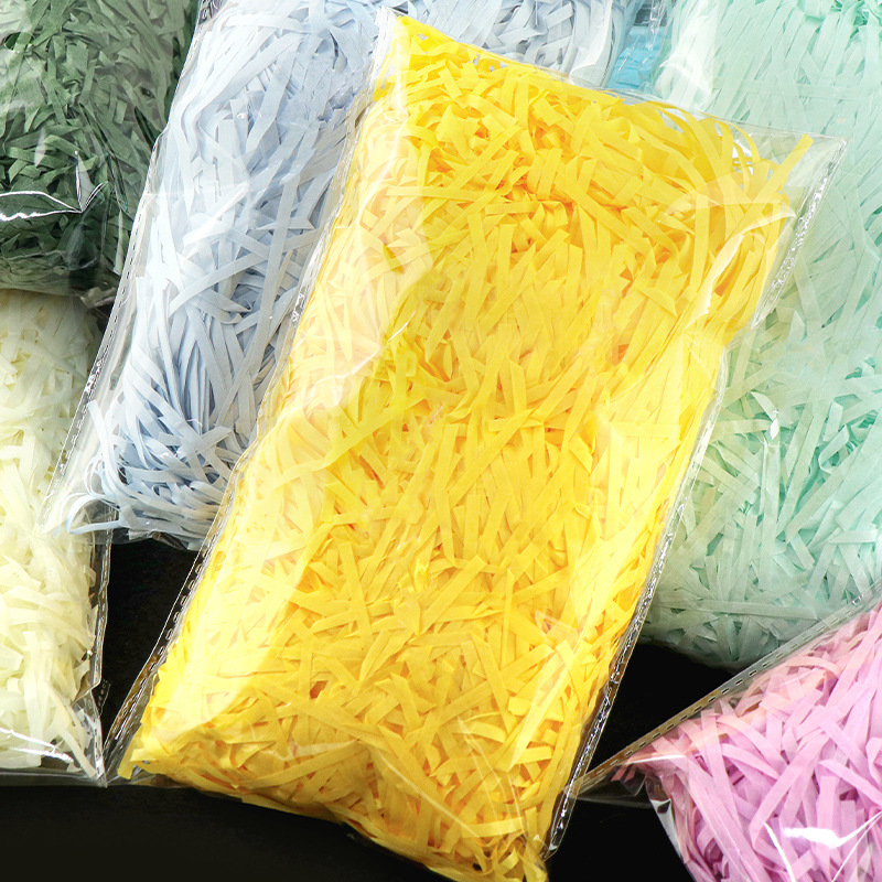 100G Crushed Papercut Paper Gift Box Paper Fillers Crinkled Colorful ...