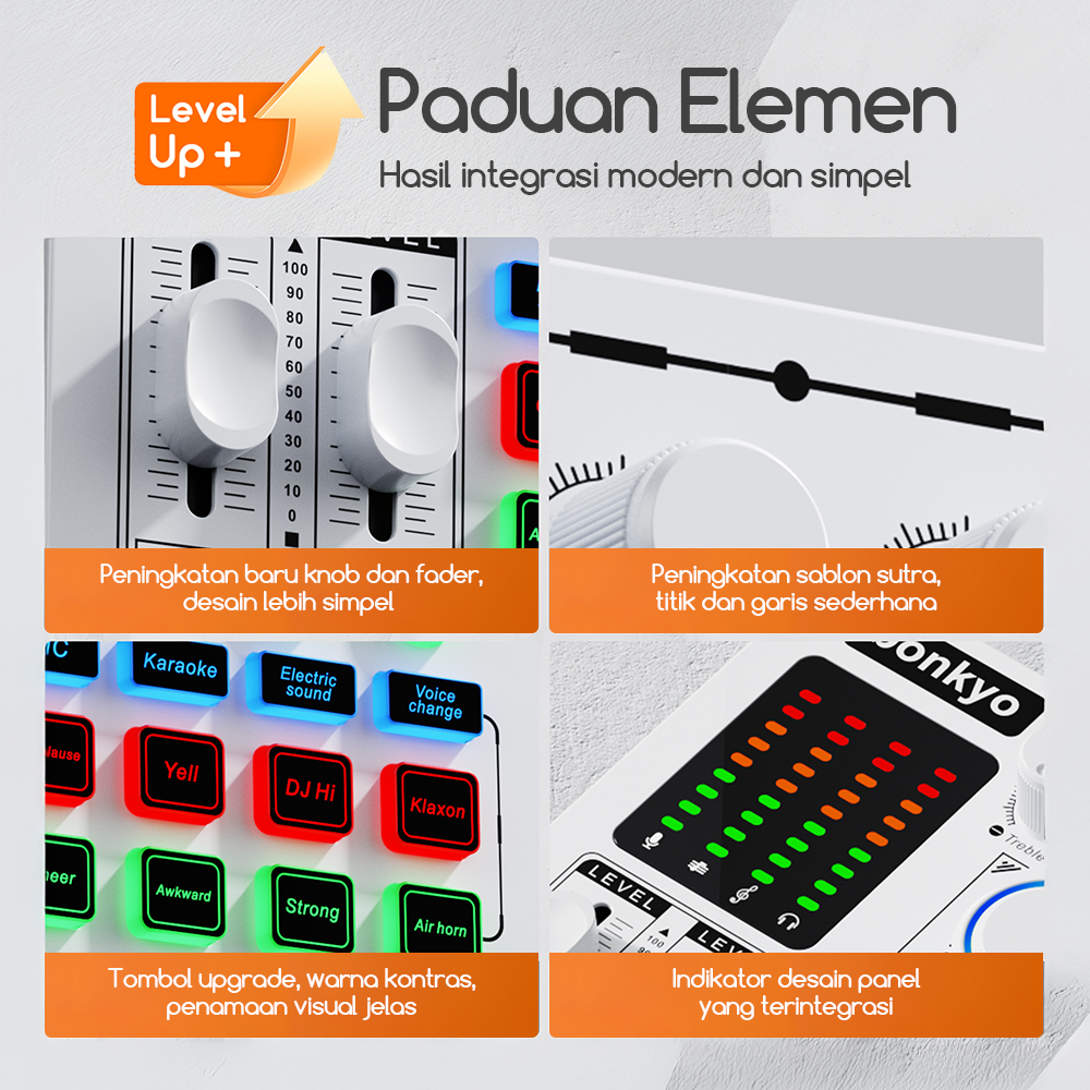 Bonkyo F999 Live Soundcard Audio Mixer with Effects Audio Interface ...