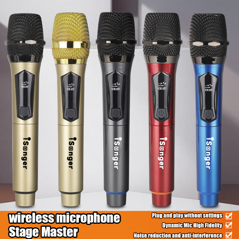 Wireless Microphone, Plug And Play Microphone, Cordless Dynamic ...