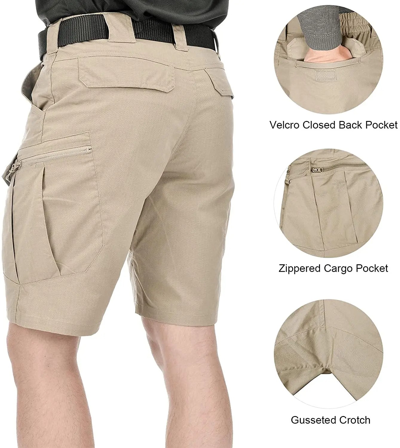 IX7 Men Summer Waterproof Cargo Tactical Shorts Outdoor Quick Dry Pants ...