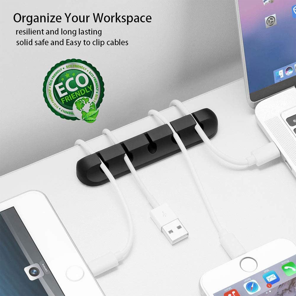 Data Cable Holder Car Cable Organizer Perforation-Free Desktop Charging ...