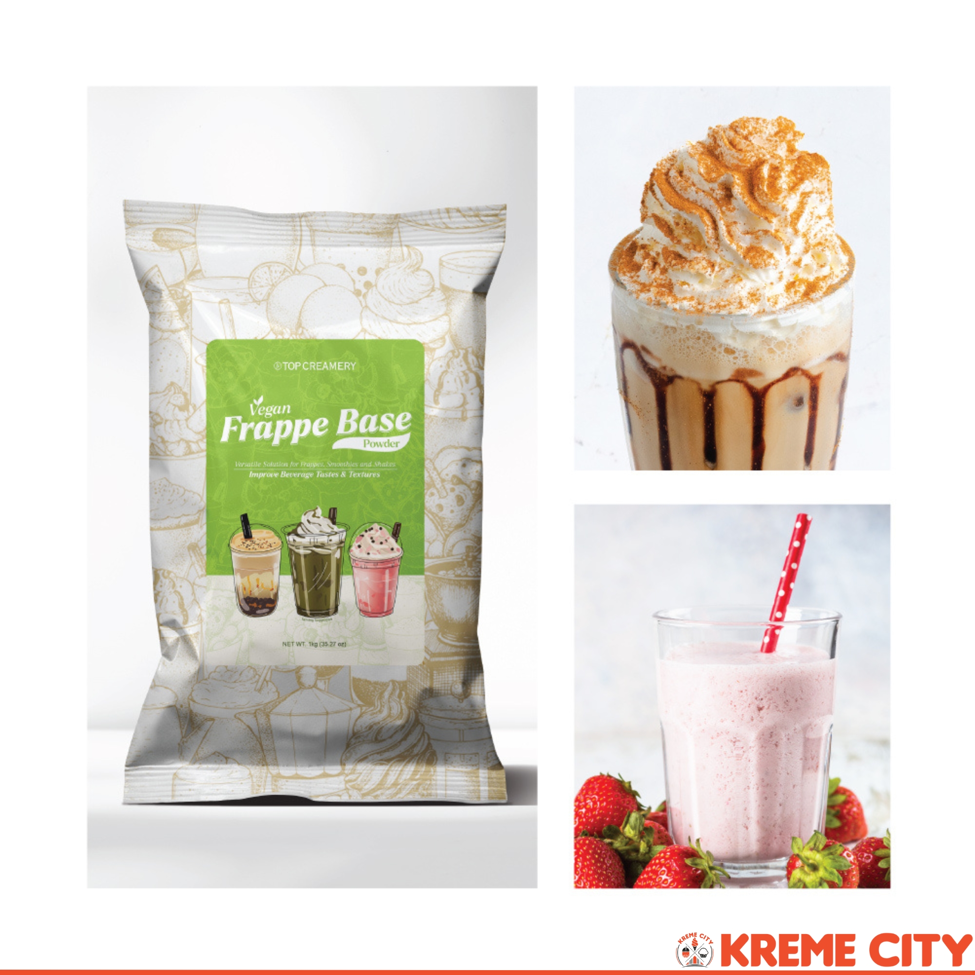 TOP Creamery Vegan Frappe Base Powder 1kg | Shopee Philippines