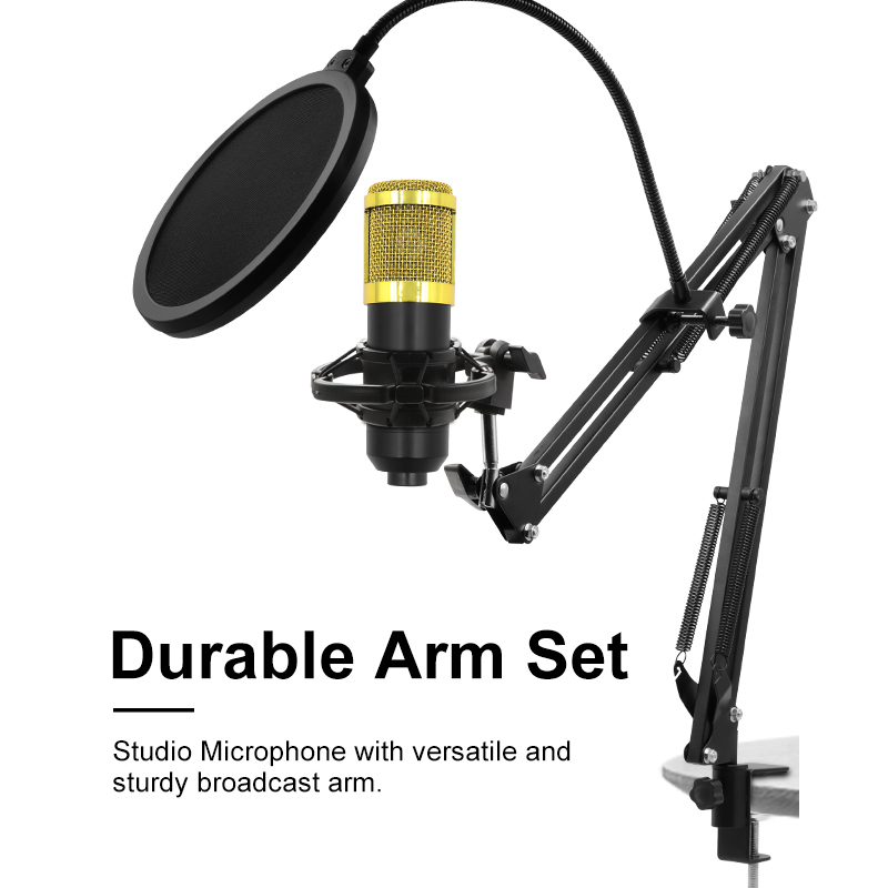 Popcorn BM800 With V8 Soundcard Condenser Microphone | Shopee Philippines
