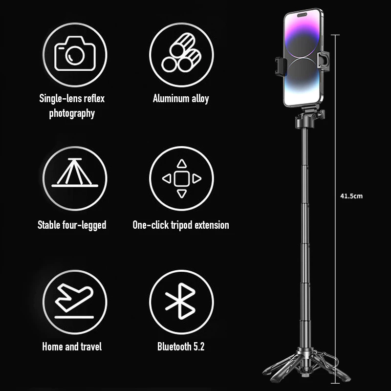 P15 Mini Selfie Stick Tripod Multifunction With Bluetooth Remote Tripod ...