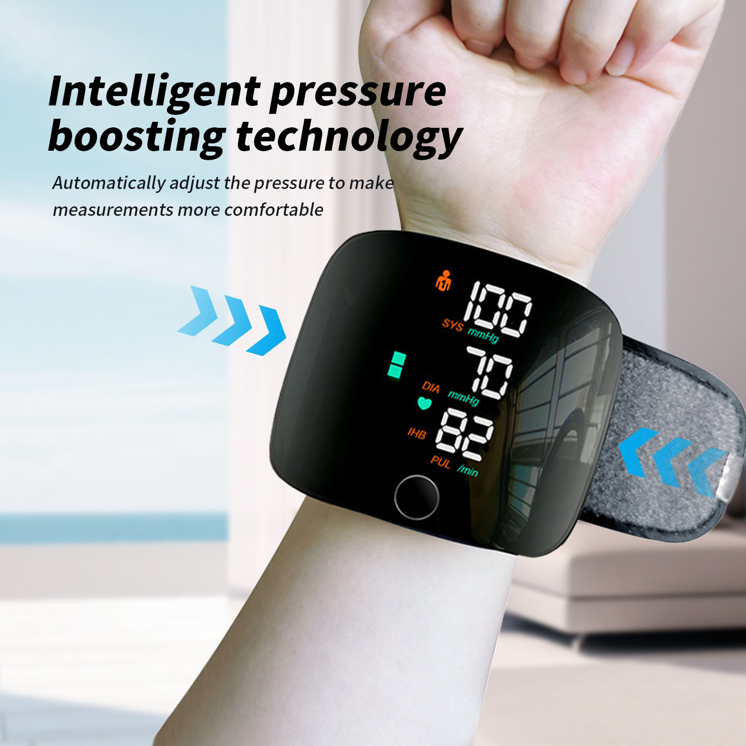 LED Screen Automatic Blood Pressure Monitor Rechargeable Blood Pressure ...