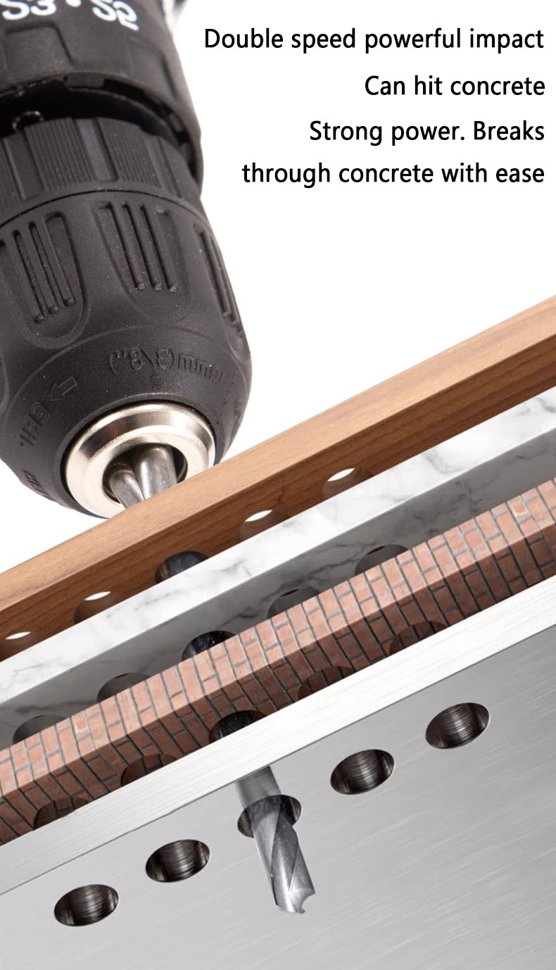 Cordless Impact Drill Bit Electric Hammer 198VF Battery Wireless impact wrench Power Tools ...