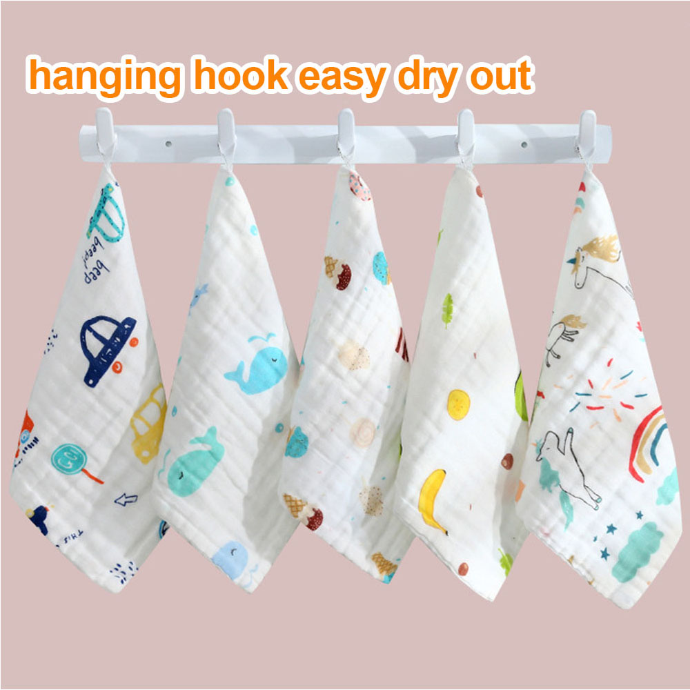 5PC Large Baby Face Towel 100% Organic Cotton Ultra-Soft Newborn Bimpo ...