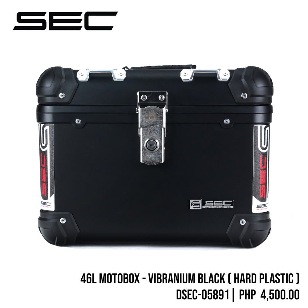 SEC Topbox 46 Liters Top Box for Motorcycle Motobox - Vibranium Black ...