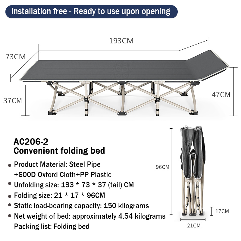 SWG Folding Bed With Foam Single Bed Reclining Chair Cloth Outdoor ...
