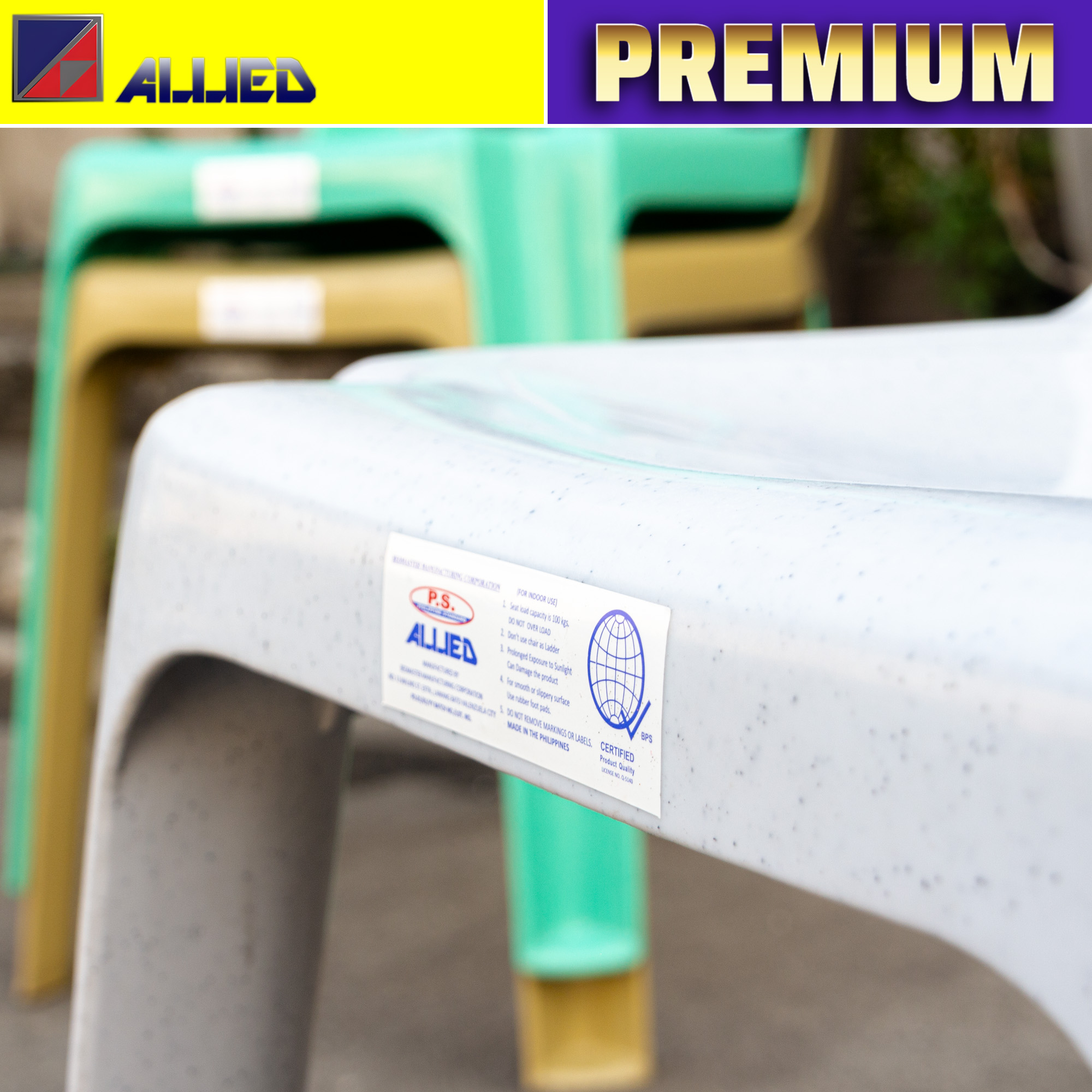 Allied Premium Plastic Chair Monobloc Standard Full Size Robina(A ...