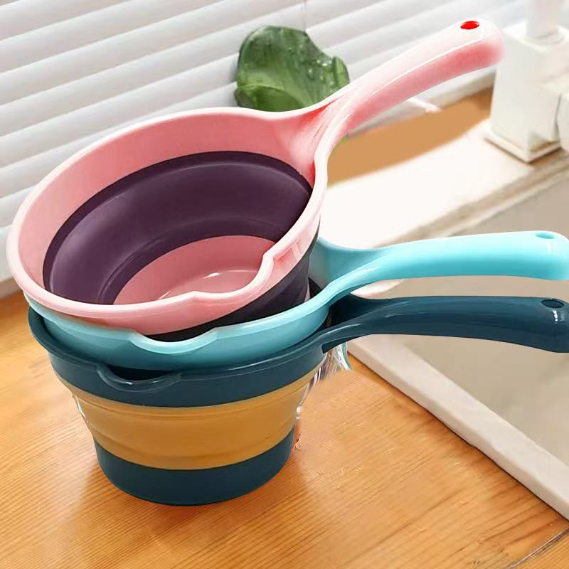 Foldable Silicone Water Dipper Tabo Water Ladle Multipurpose Durable ...
