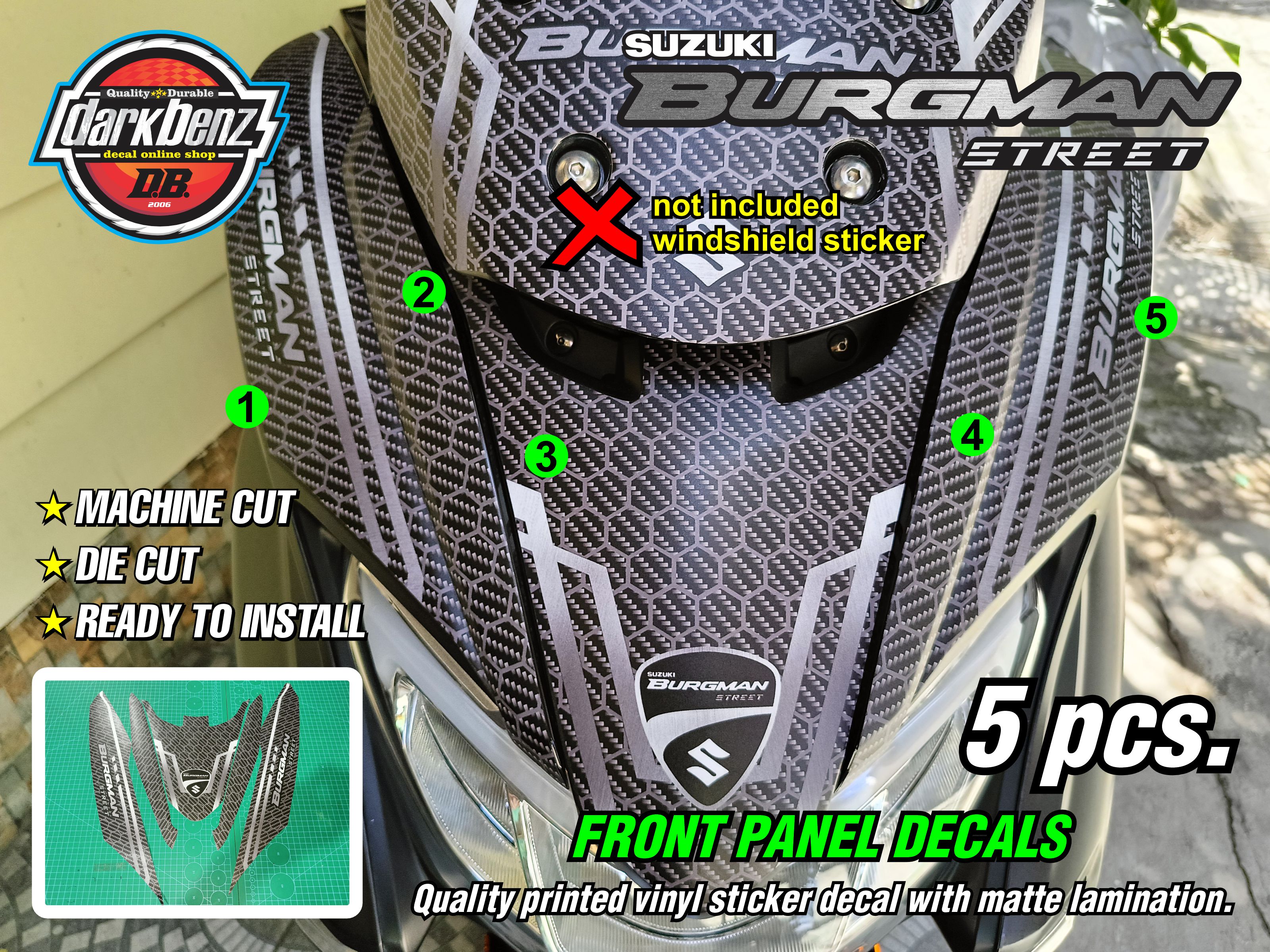 Suzuki Burgman Street & EX New Concept Quality Printed Sticker Decal ...