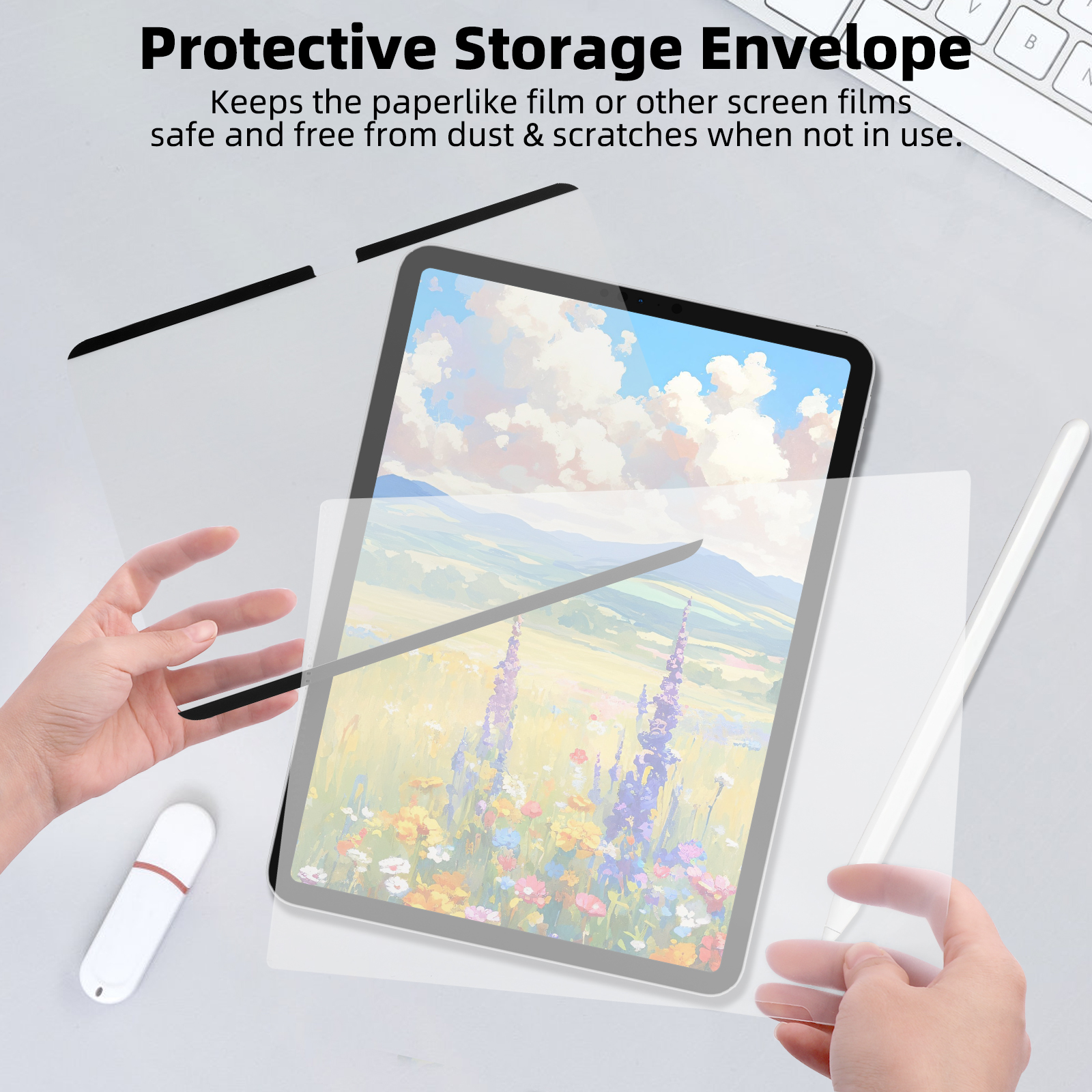 GOOJODOQ Magnetic Paperlike Screen Protector Anti Glare for iPad Pro 12 ...