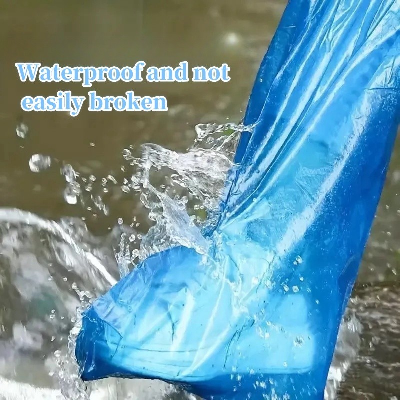 5-10 pcs waterproof outdoor use transparent plastic foot cover non-slip ...