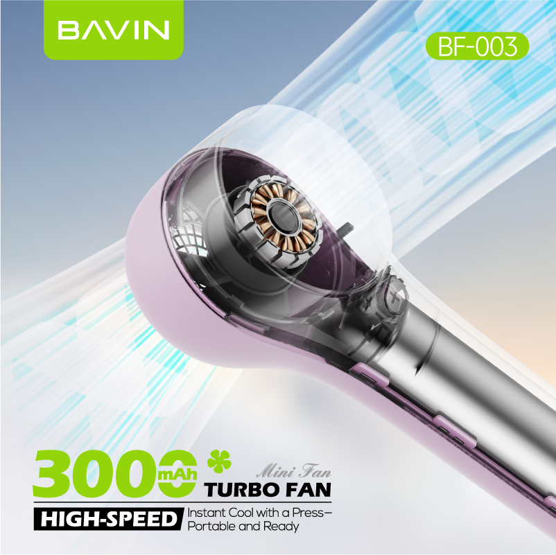 BAVIN BF003 Mini Handheld Turbo Portable Mini Fan w/ Up to 5 Gears ...