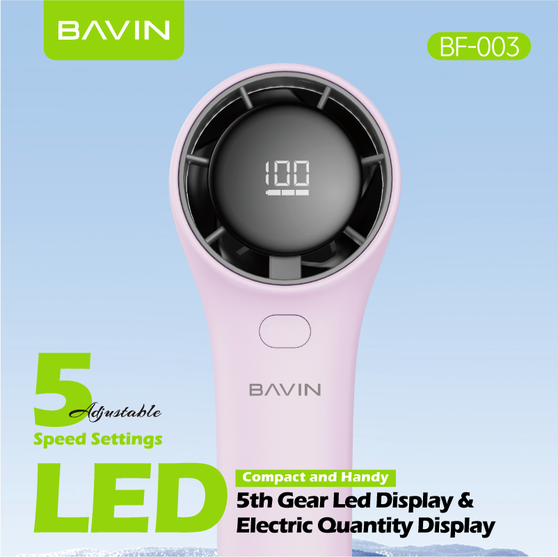 BAVIN BF003 Mini Handheld Turbo Portable Mini Fan w/ Up to 5 Gears ...