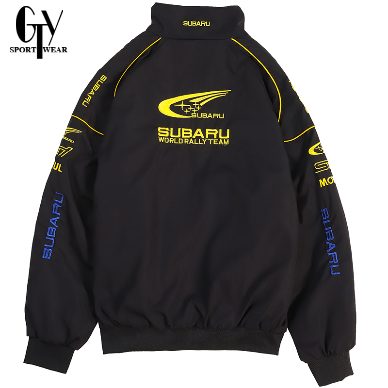 SUBARU Black Racing Jacket For Men Motor F1 Cycling Jacket With Cotton ...