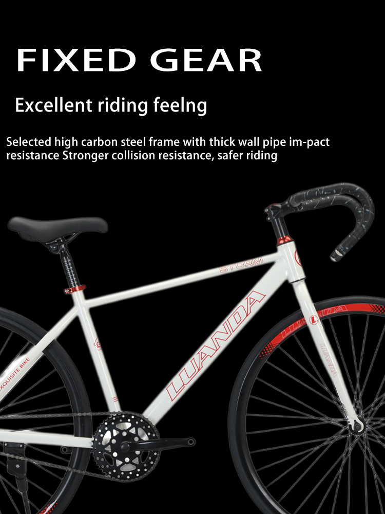 LUANDA Fixie Bike Road Bike Adult Bike Fixed Gear Bike 7-speed 700 ...