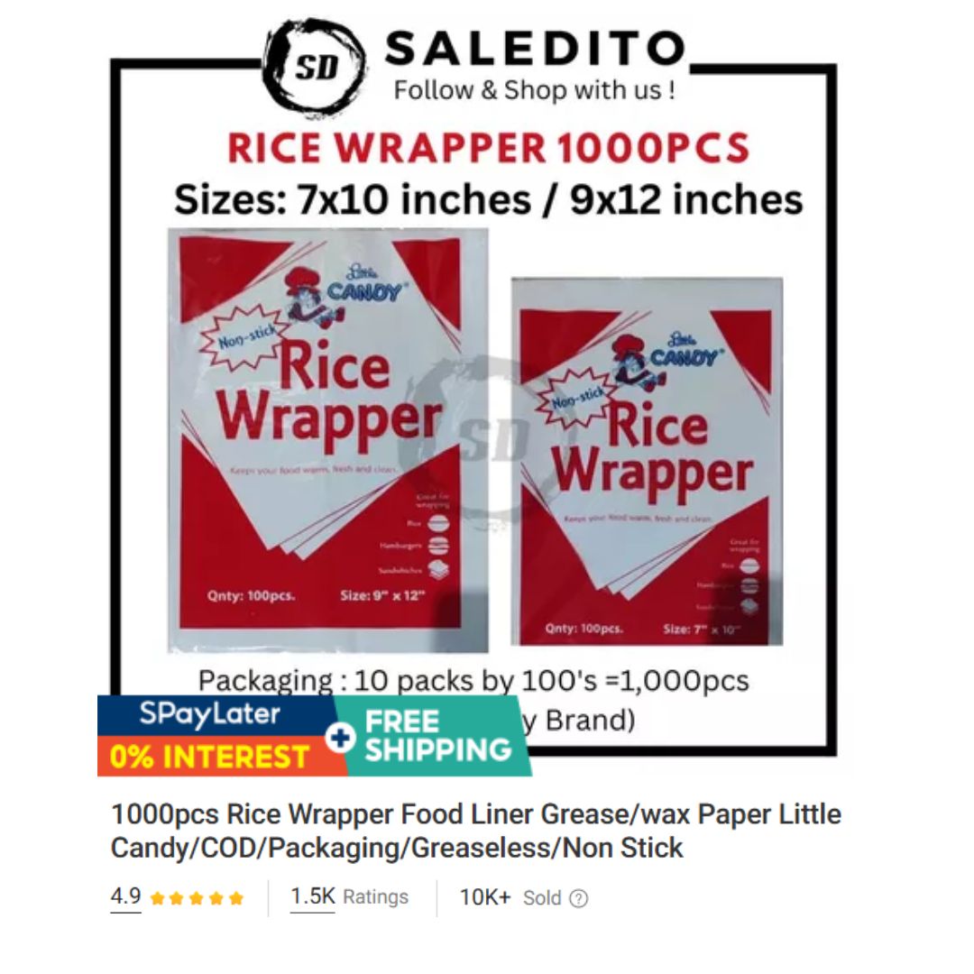 Rice Wrapper Paper Greaseproof Paper 1000pcs Food Wrapper Food Liner ...