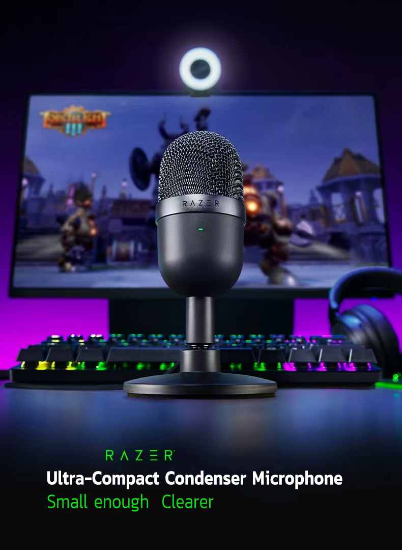 Razer Seiren Mini Black Mic Razer Microphone Razer Ultra-compact ...