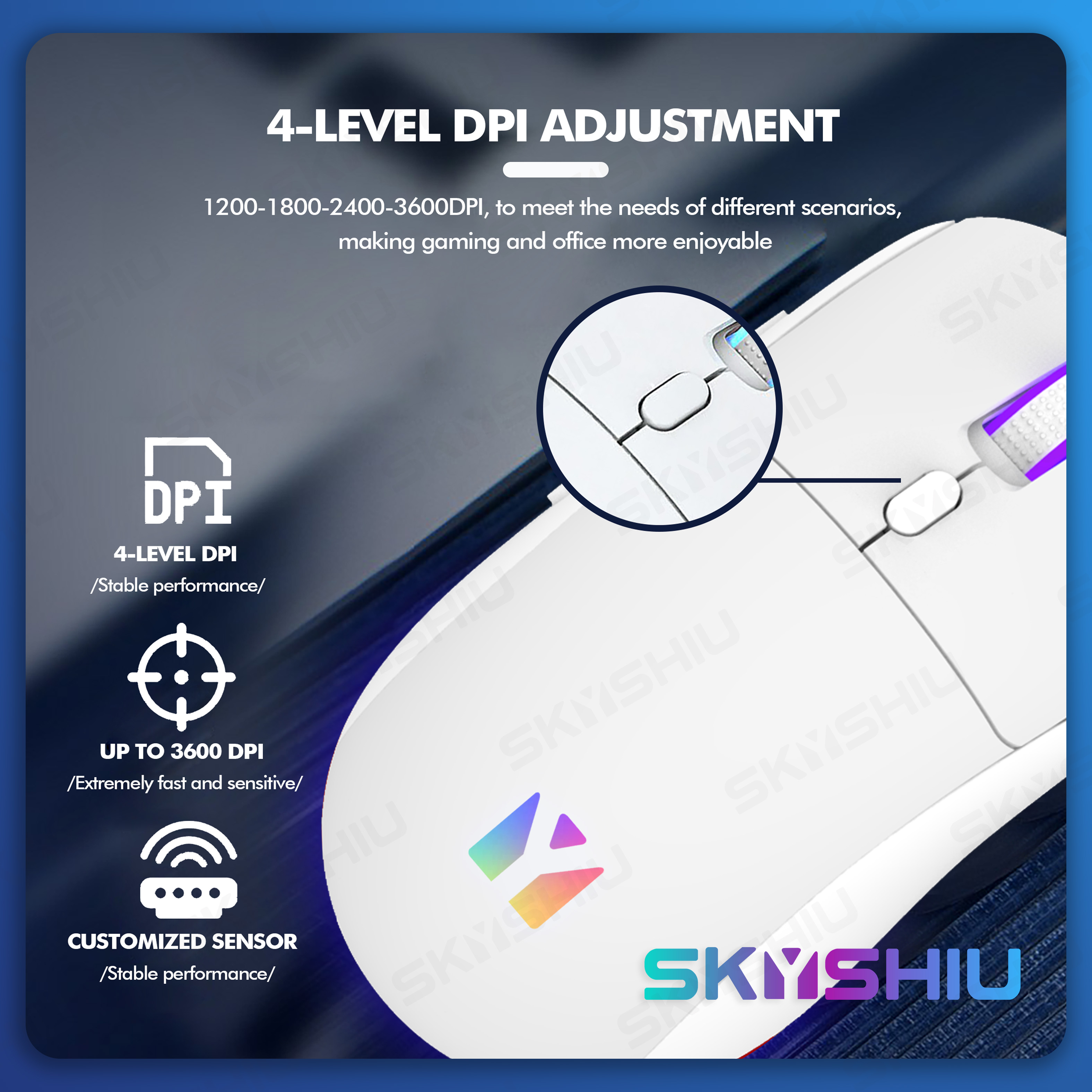 SKYSHIU M2 Mouse Wireless Mouse Mute Bluetooth Lightweight Gaming mouse ...