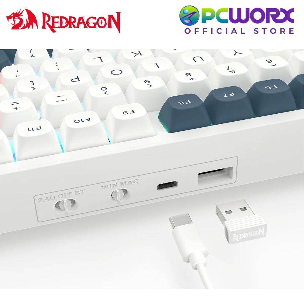 Redragon K723WBR RGB Flamberge Pro 98 Keys 96% Hot-Swappable Wireless ...