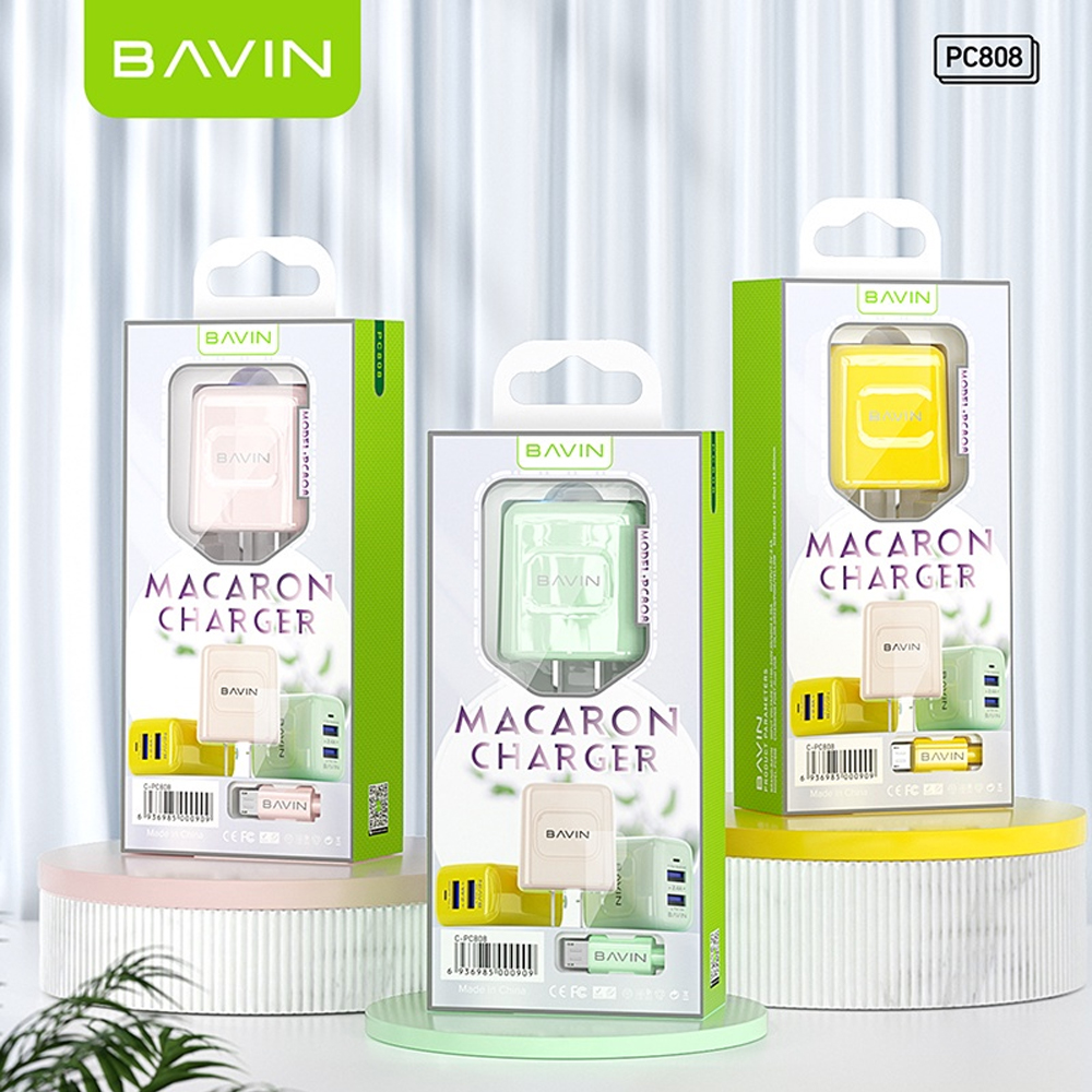 BAVIN PC808 Universal 2.4A Dual USB Port Wall Charger Adapter Fast ...
