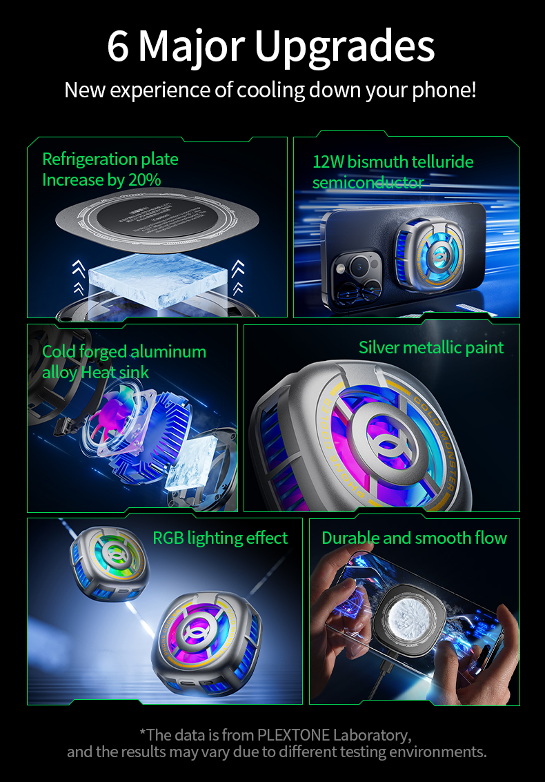 Plextone EX2 Pro & Ultra HeatSink Cooling Turbo Fan Mobile Phone ...