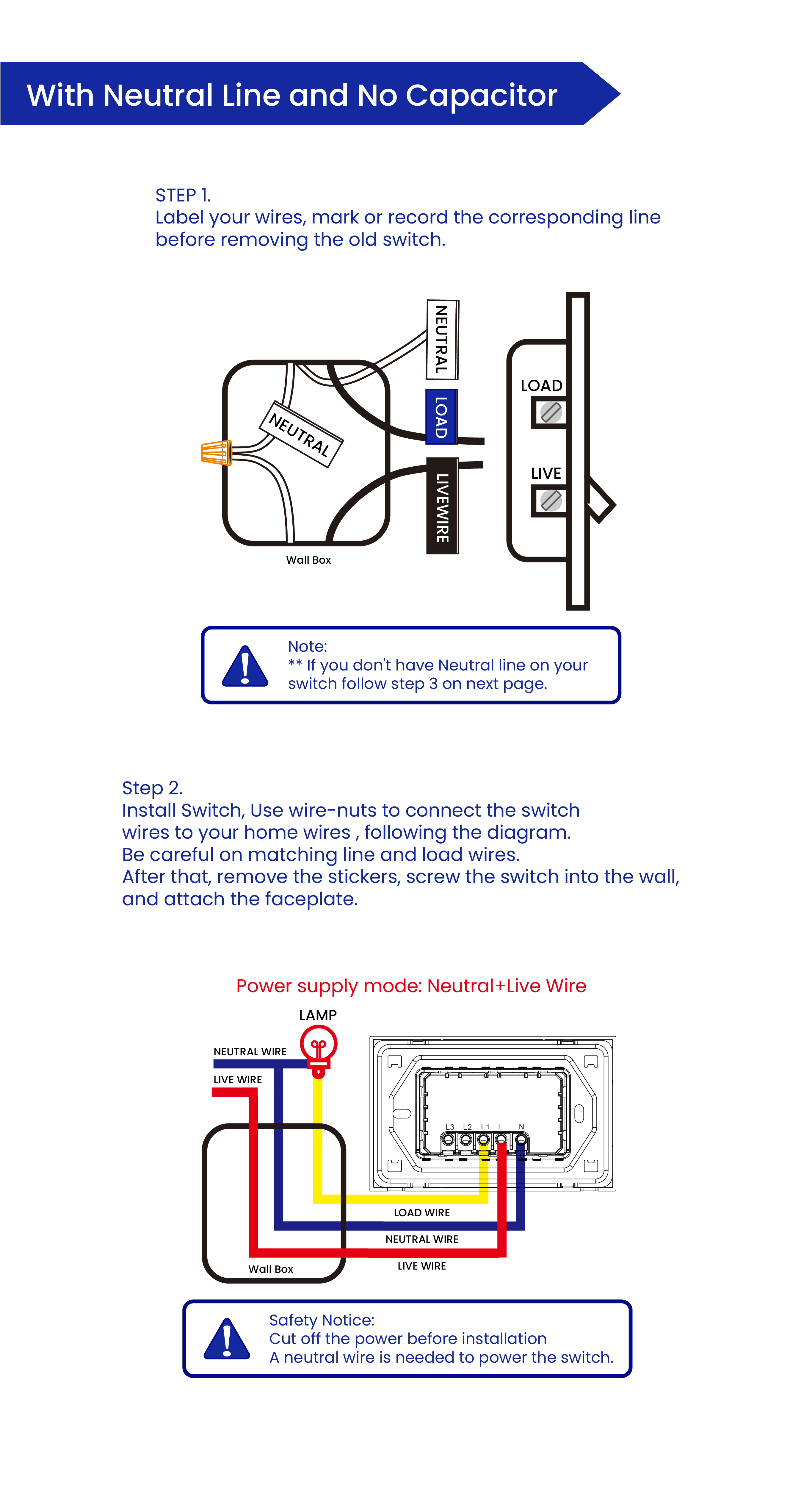 Lasco 3 Gang Wi-Fi Mechanical Wall Switch (White, Black, or Gray ...
