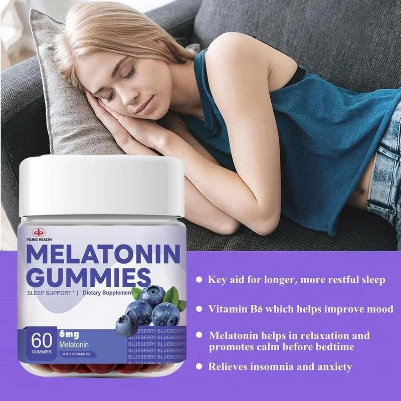 Yiling Melatonin Gummies For Sleep Aid & Relaxation 60 Gummies– With ...