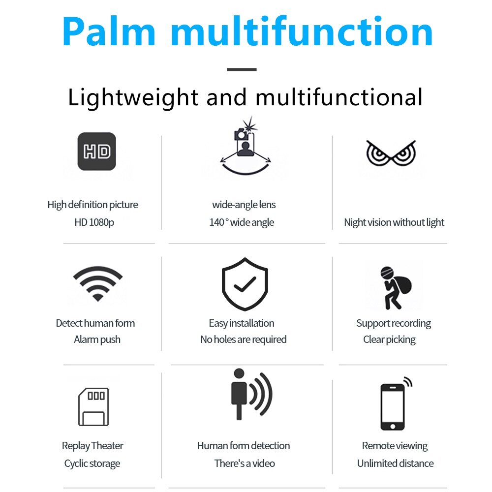 X5 Surveillance IP Camera Mini WiFi Spy 1080P HD Home Motion Detection ...