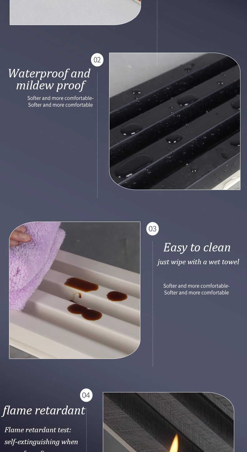 Wood Wallpaper Waterproof Grille Design Ecological Board Wavy Shape TV ...