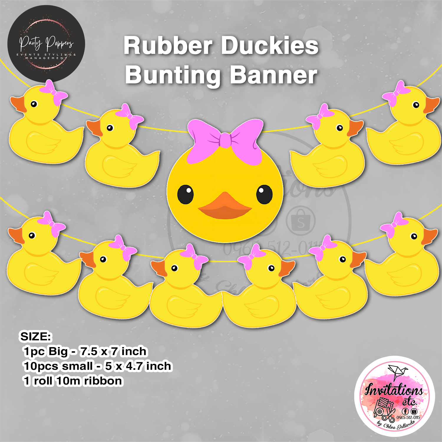 Rubber duckies Bunting Banner - Duck - ducky | Shopee Philippines