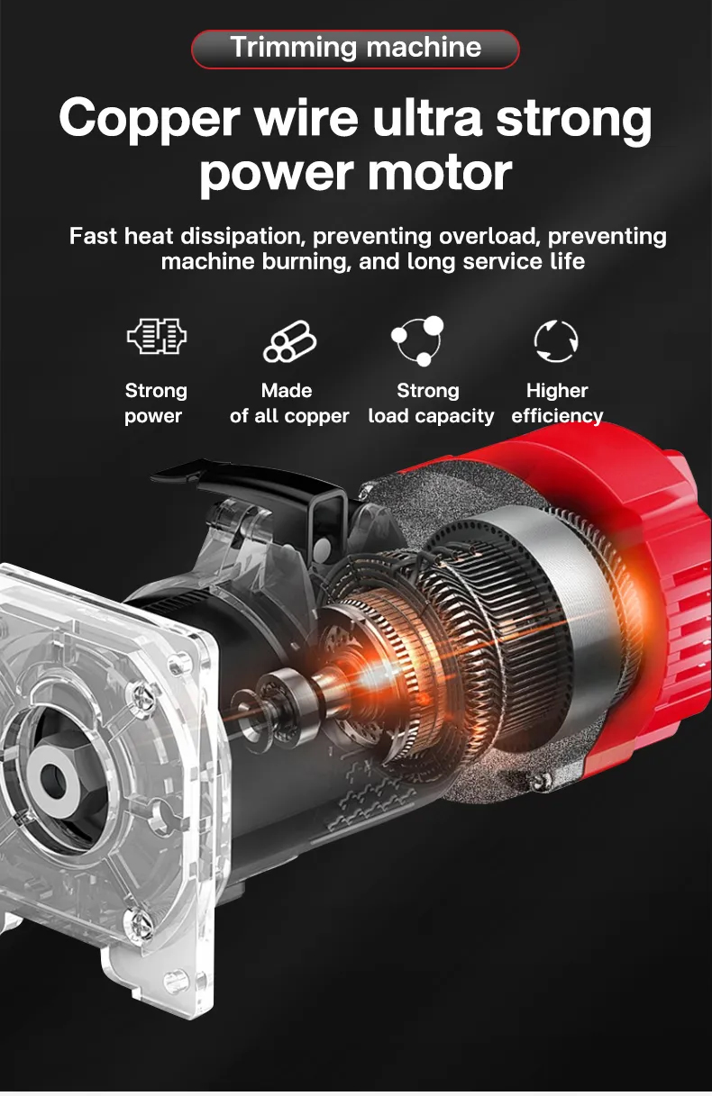 KEELAT 1200W Palm Wood Router Machine for Wood Trimmer Router Laminate ...