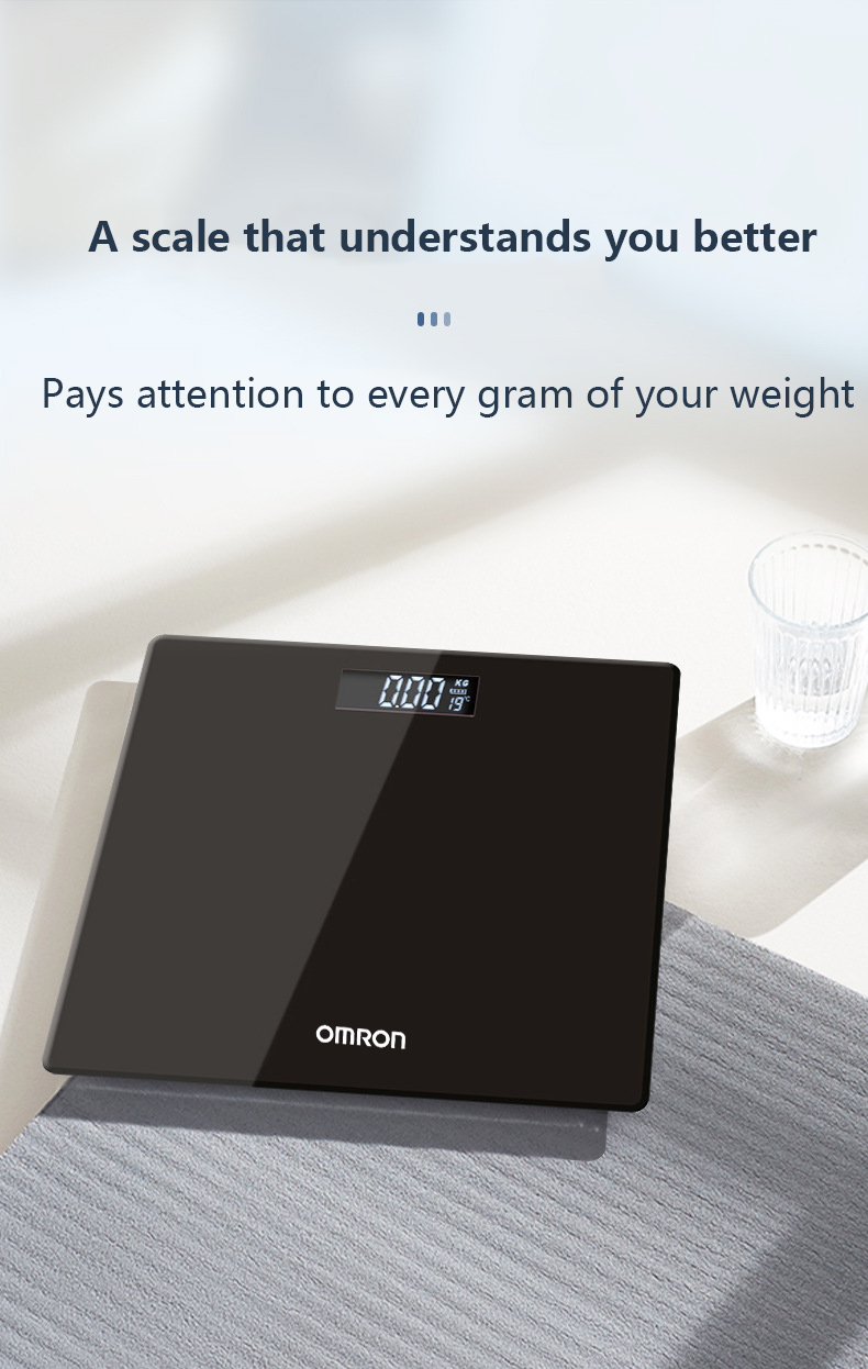 Omron Digital Weighing Scale USB Rechargeable Health Monitor Accurate ...