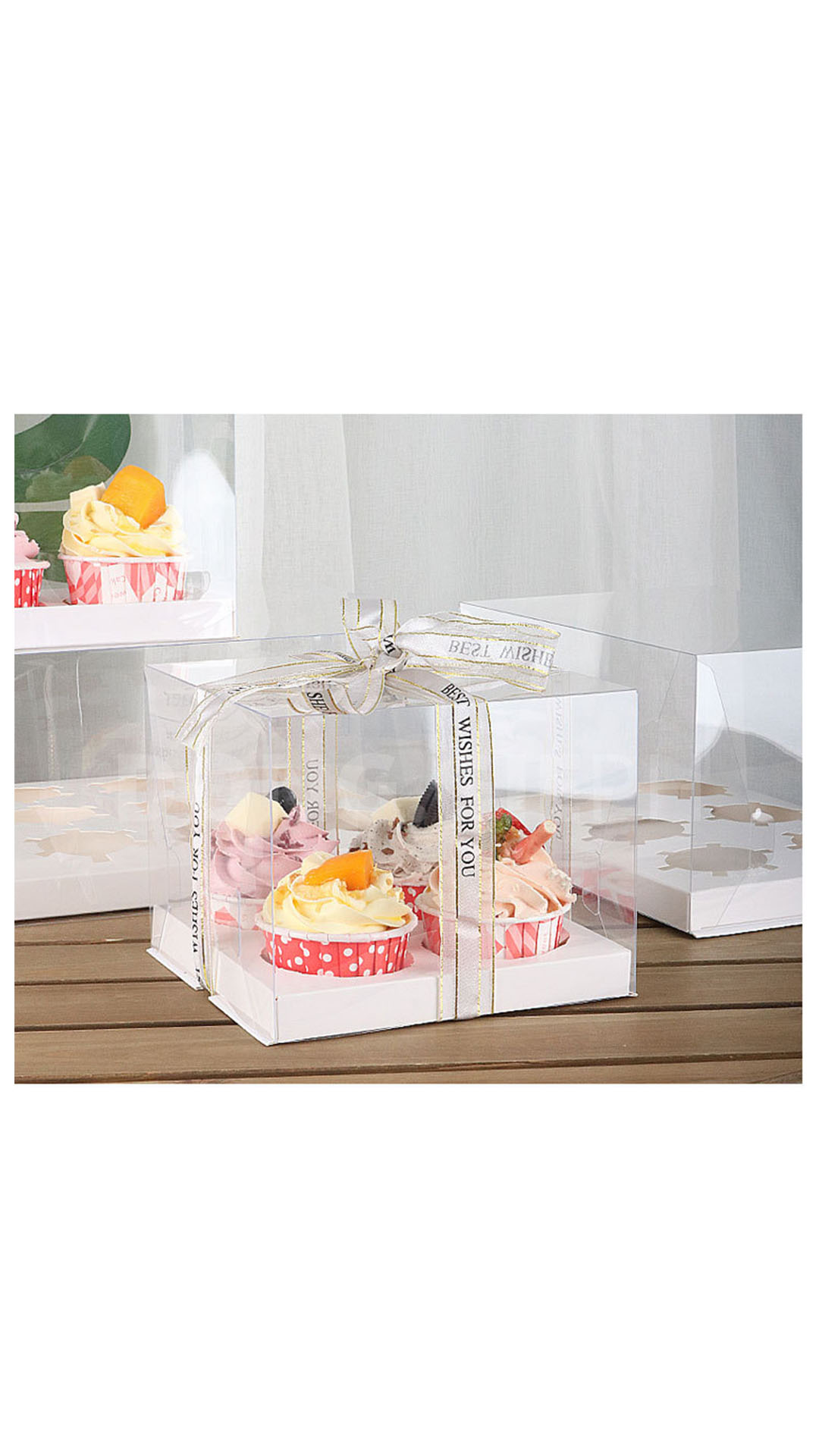 [5 PCS] Clear Acetate Cupcake / Muffin Box with Holder | Shopee Philippines