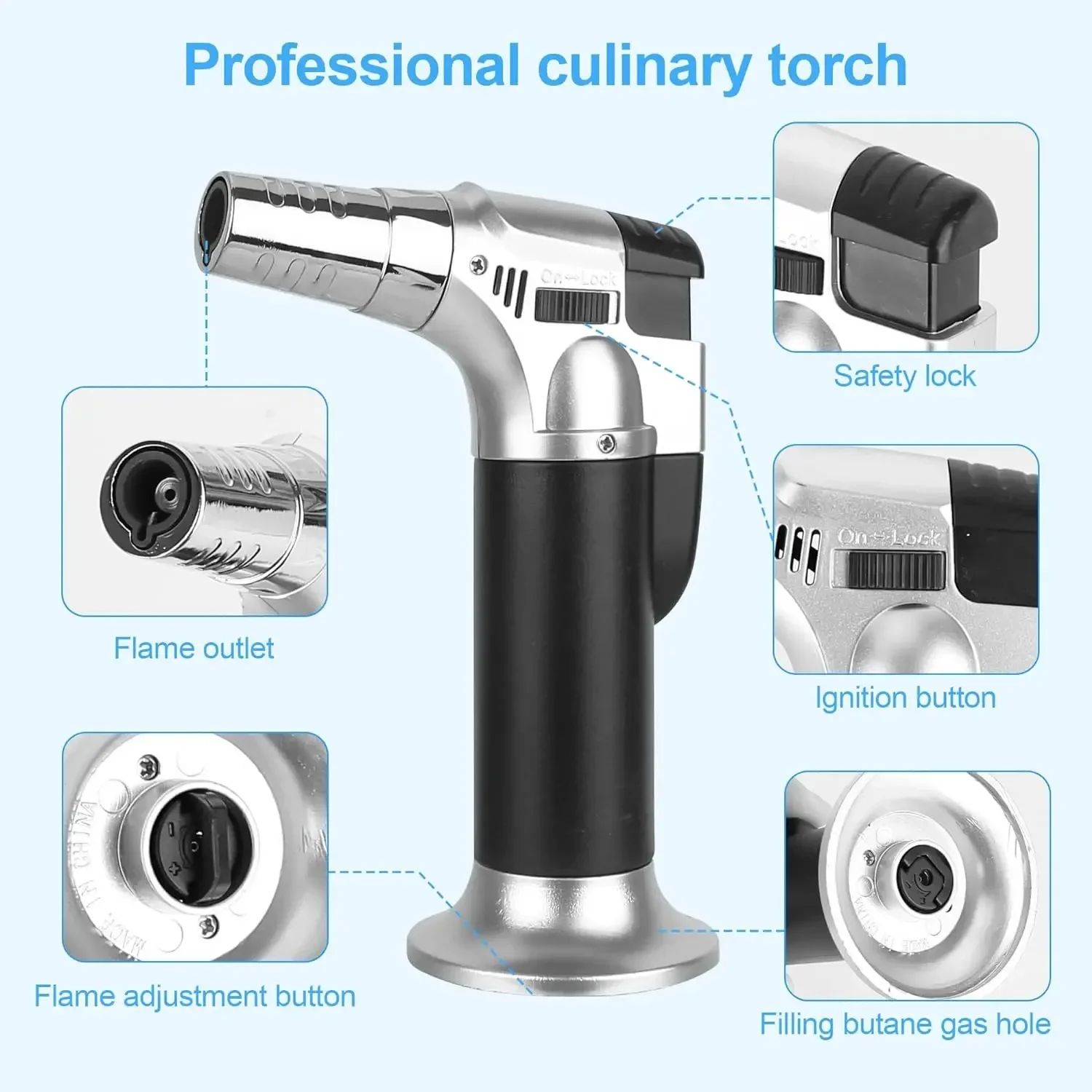 Germany Flame Torch Lighter Kitchen Cooking Outdoor Camping Gas Jet ...