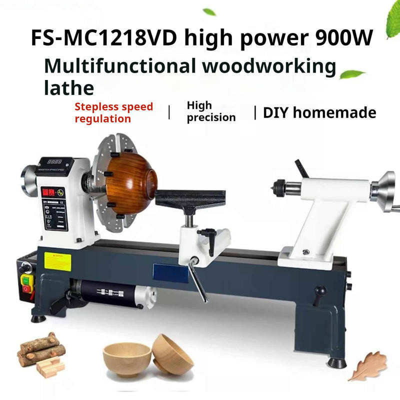 900W Desktop Woodworking Lathe Multi functional Stepless Speed Control ...