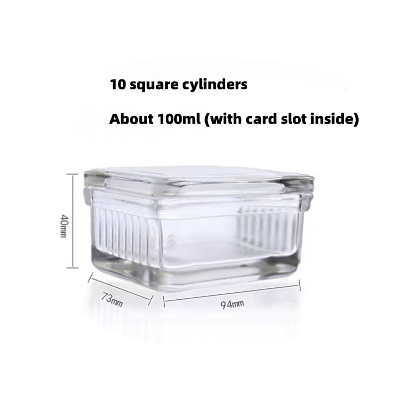 5Slide/10Slide Glass Staining Jar Glass Slides Staining Container Jar ...