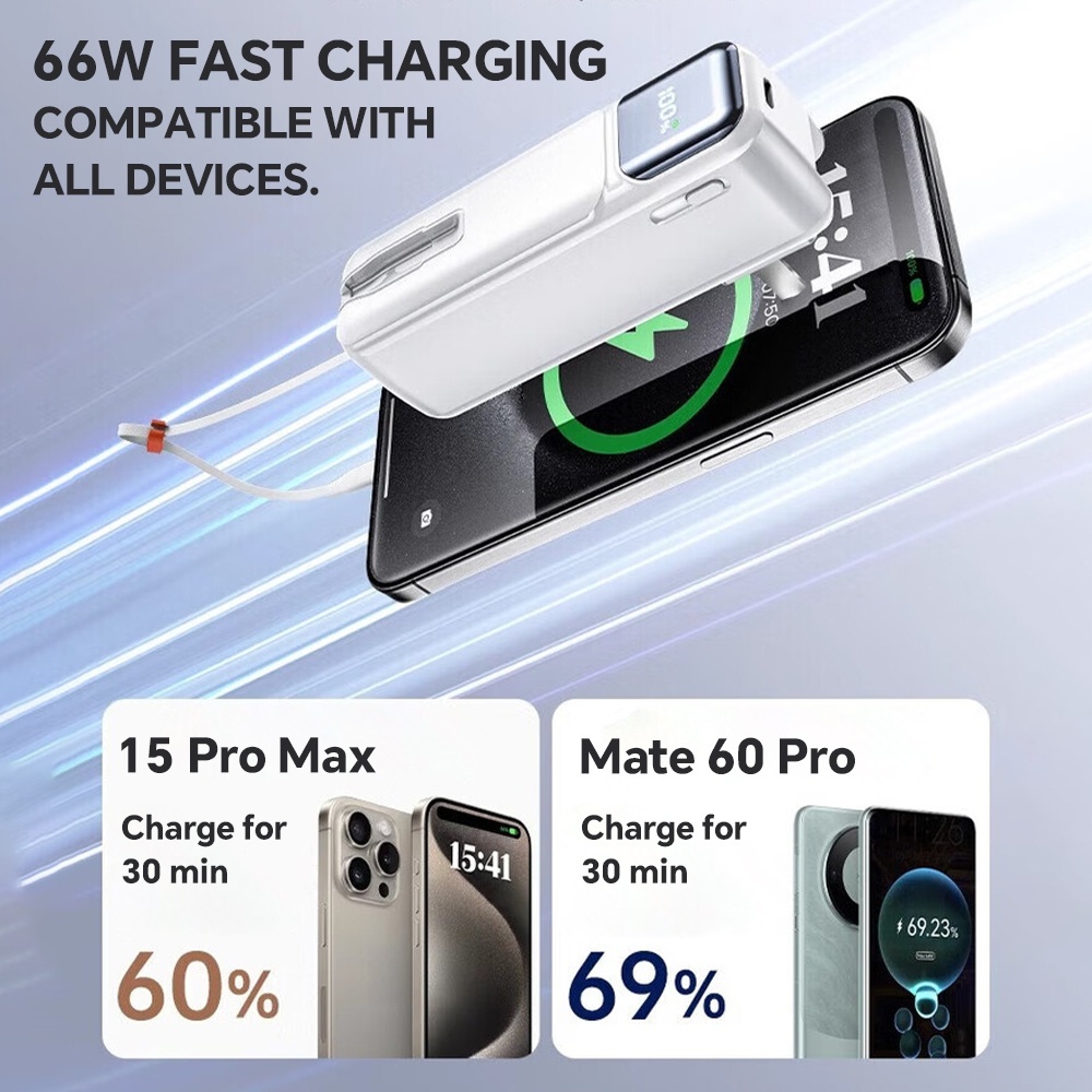 Samsung 10000mAh Mini Powerbank Portable 66W Fast Charging Small Built ...
