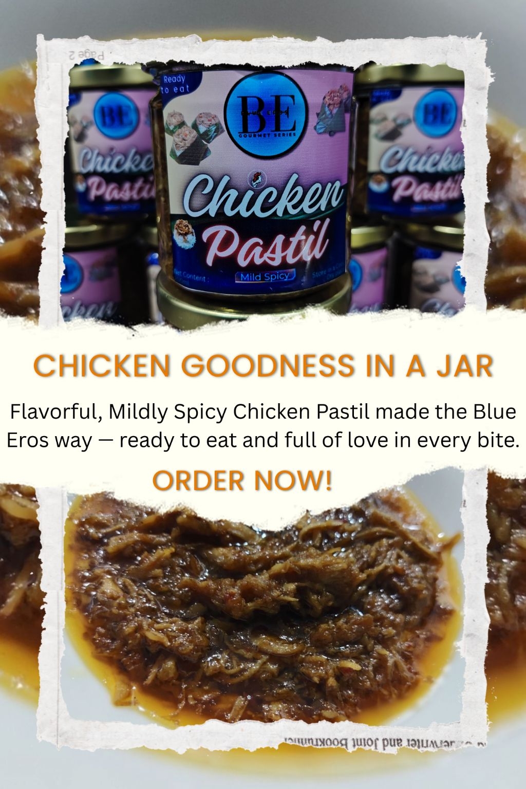 Blue Eros Chicken Pastil | 200ml - 220ml Glass Jar | Ready to eat Ulam ...