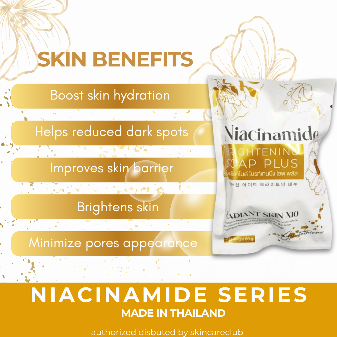 Glow Skin Niacinamide Brightening Glycerin Soap Made in Thailand | 80g ...