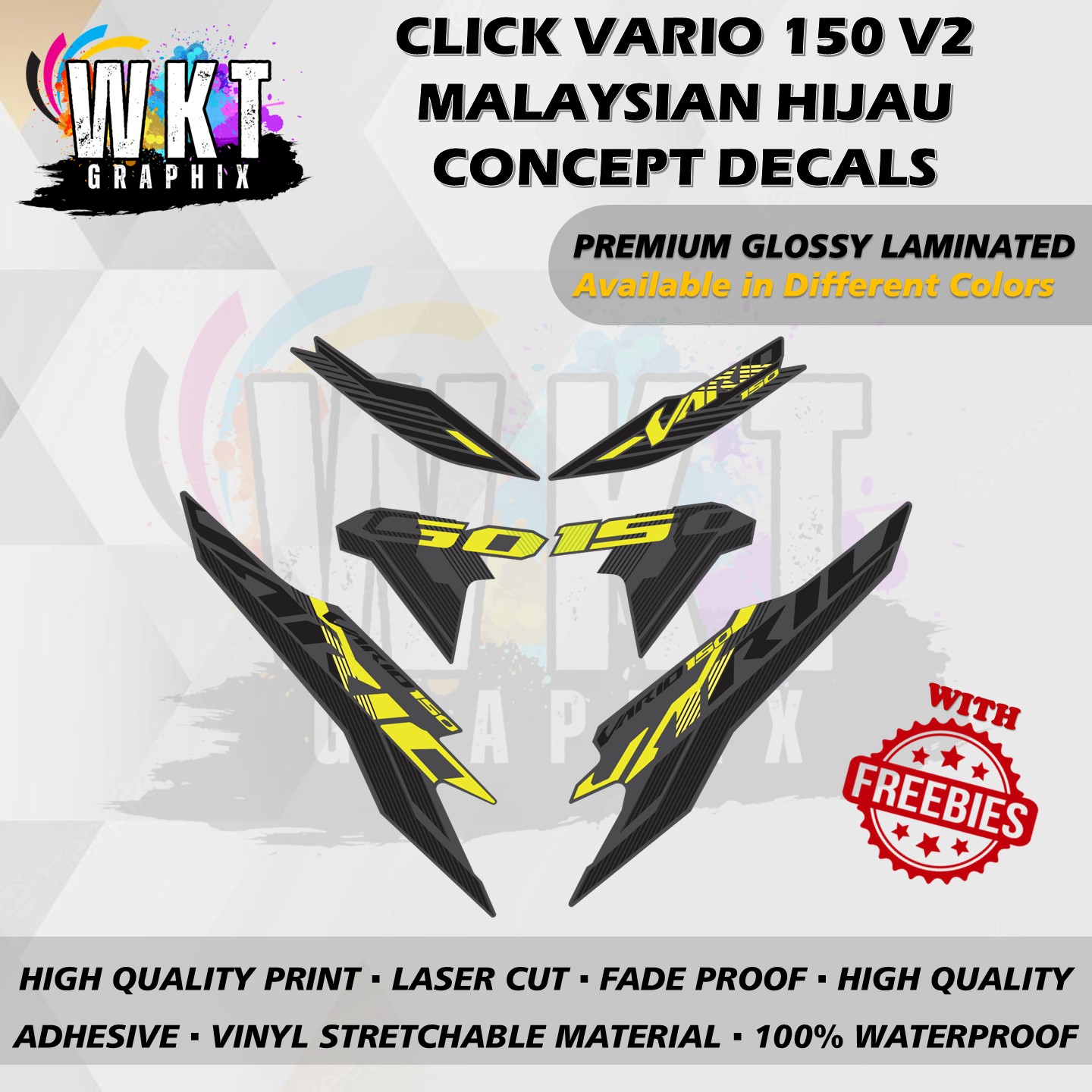 HONDA CLICK VARIO 150 V2 MALAYSIAN HIJAU CONCEPT DECALS STICKER ...