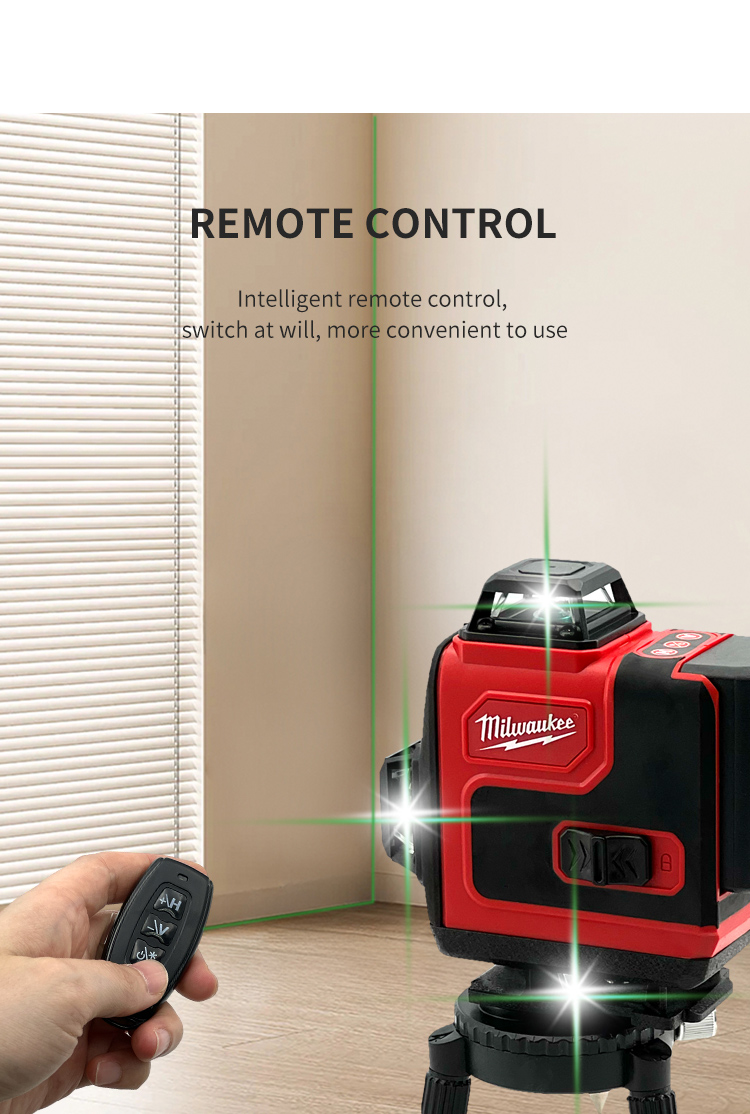 Milwaukee laser level for construction 360° 16line automatic leveling ...