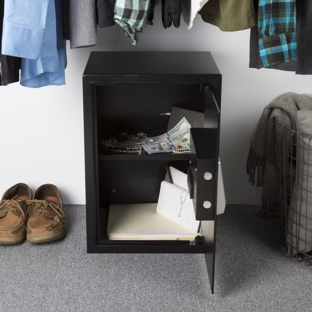 Safe Box Cash Box Safety Vault Money Security Fireproof Strong Box ...