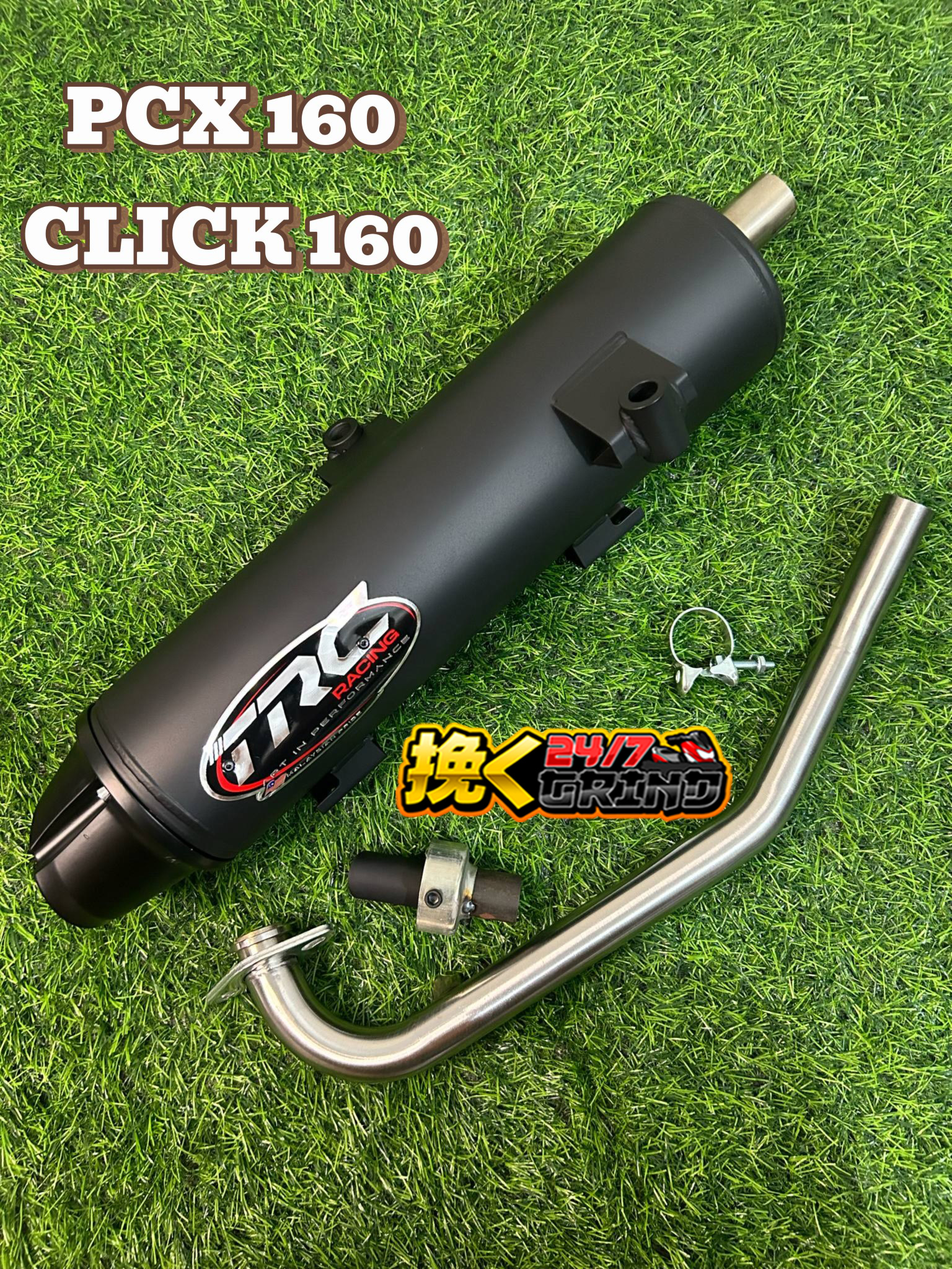 TRC Power Pipe Honda PCX 160 / Click 160 Black Tip | Shopee Philippines