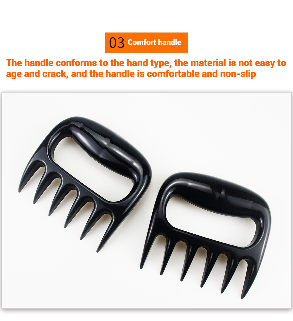 2 PCS Set Black BBQ Meat Shredder Claws Heavy Duty Bear Claws for ...