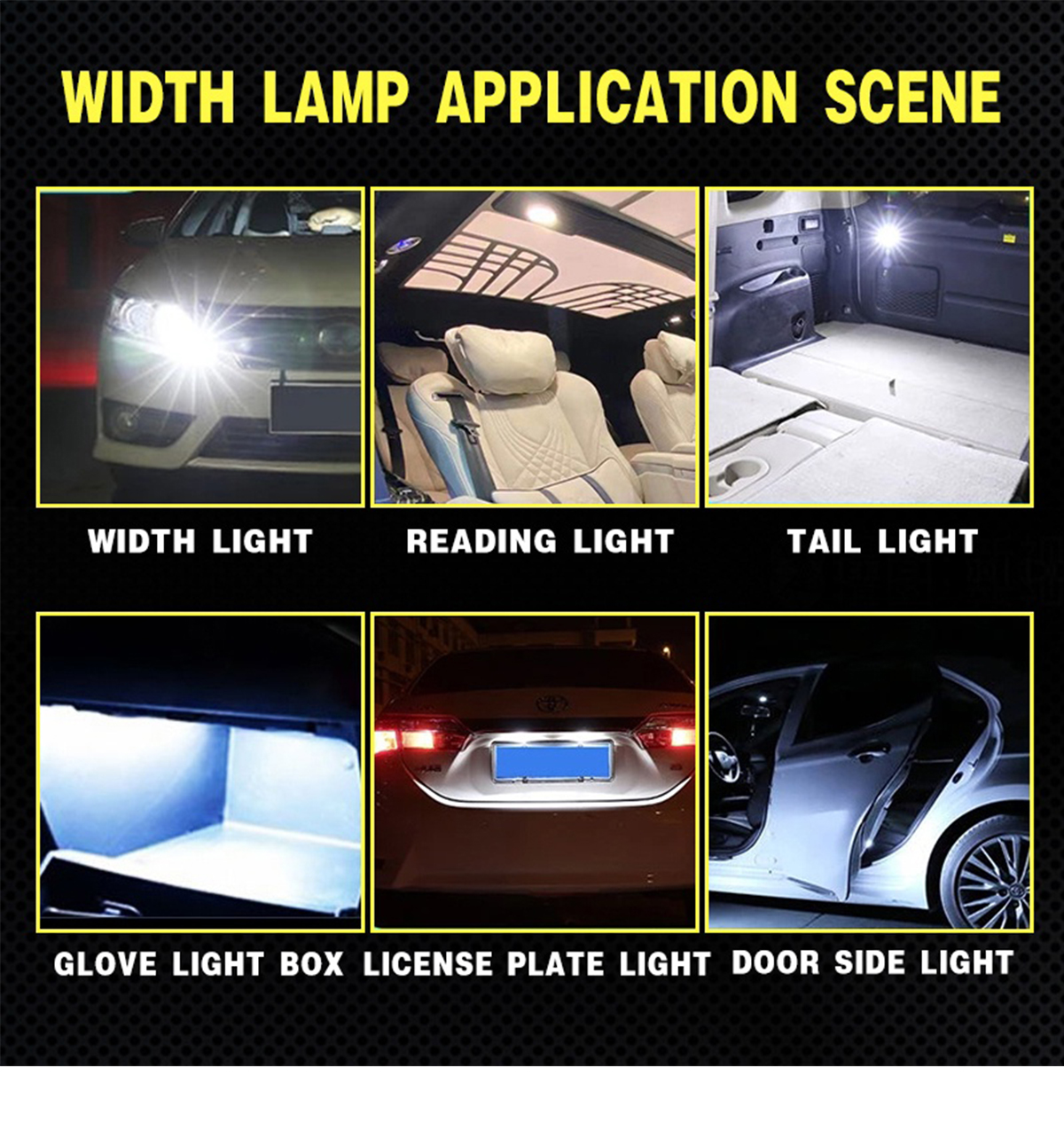 2pcs T10 Led Park Lights Led Bulb Park Light Car Dome Light For Car ...