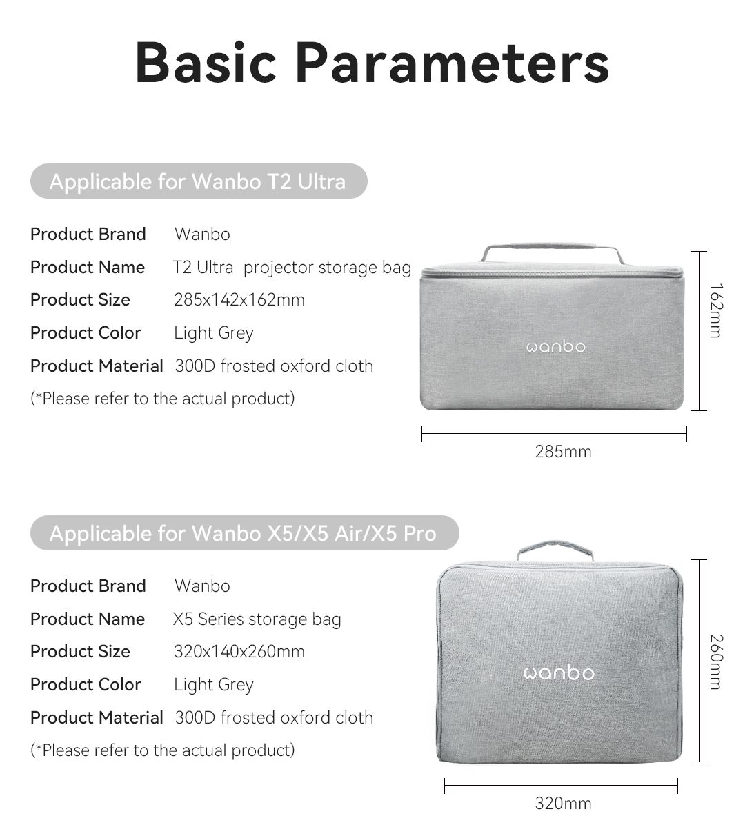 Wanbo Projector Bag for Projectors Storage Portable Protect Case ...