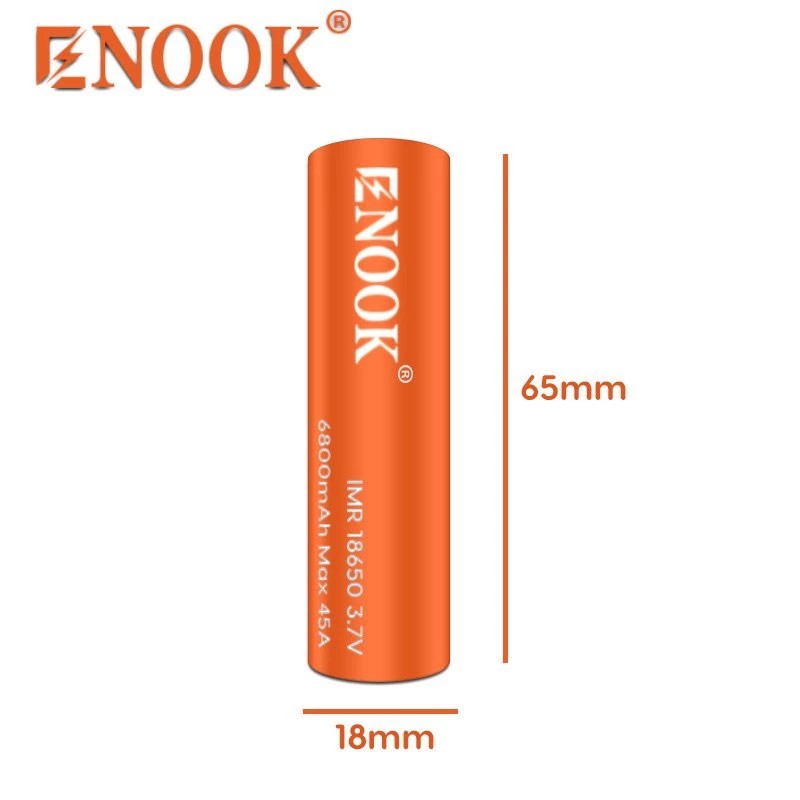 Original Enook 18650 6800mAh 45A 3.7v Rechargeable battery lithium ion ...